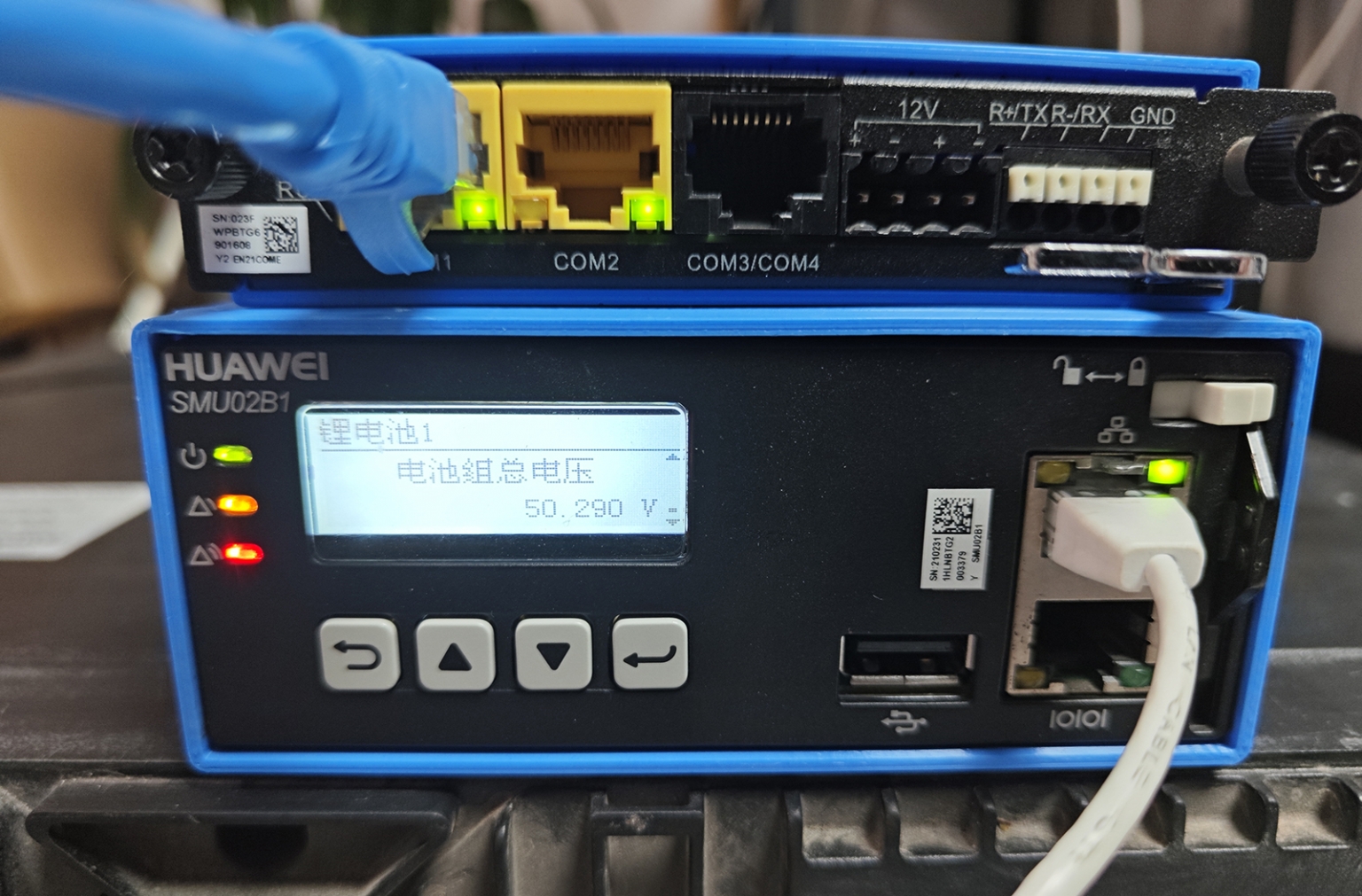 华为SMU02B外挂CIM02C模块实现监控ESM-48100B1锂电池及尾插定义-未来往事